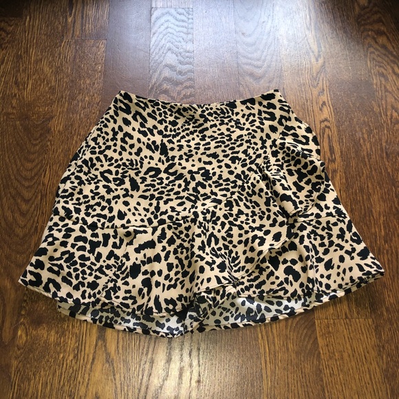 Shorts | Leopard Print Ruffle Skort | Poshmark